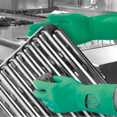 Polyco Optima Rubber Chemical-Resistant Gloves (Green)